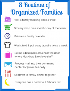 8 Routines of Organized Families - Ellen's Blog, Professional ...