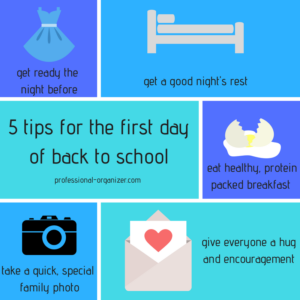 5 Tips for the First Day Back to School - Ellen's Blog, Professional ...